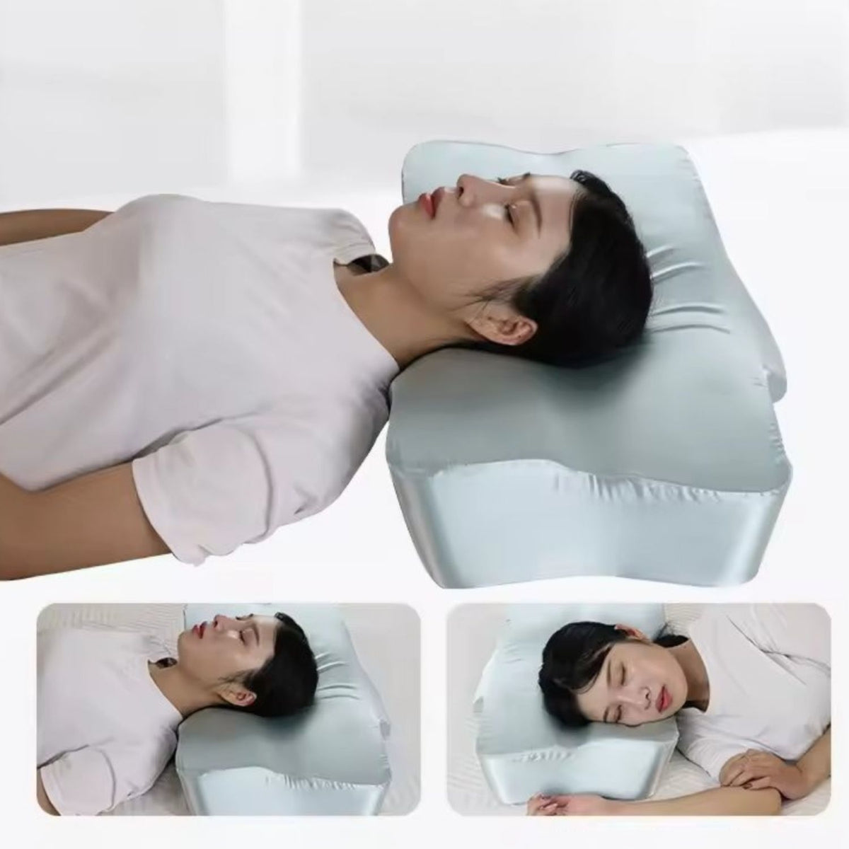 SnoreLess Silk Ergo Pillow– Verneza
